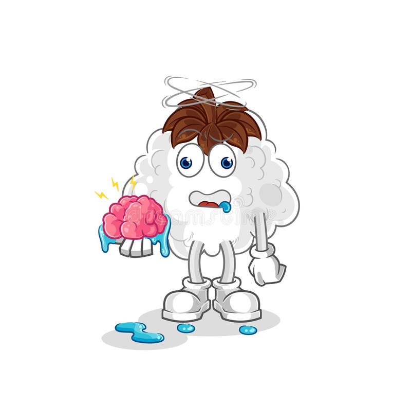 Cotton No Brain Vector. Cartoon Character Stock Vector - Illustration ...