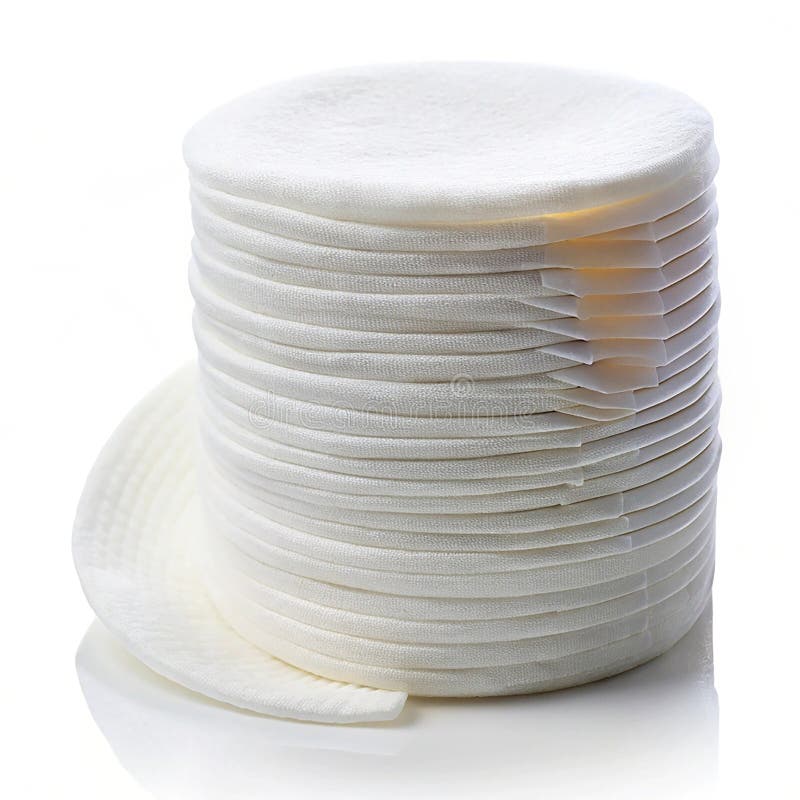 Cotton Pad Stack on White Background Stock Illustration - Illustration ...