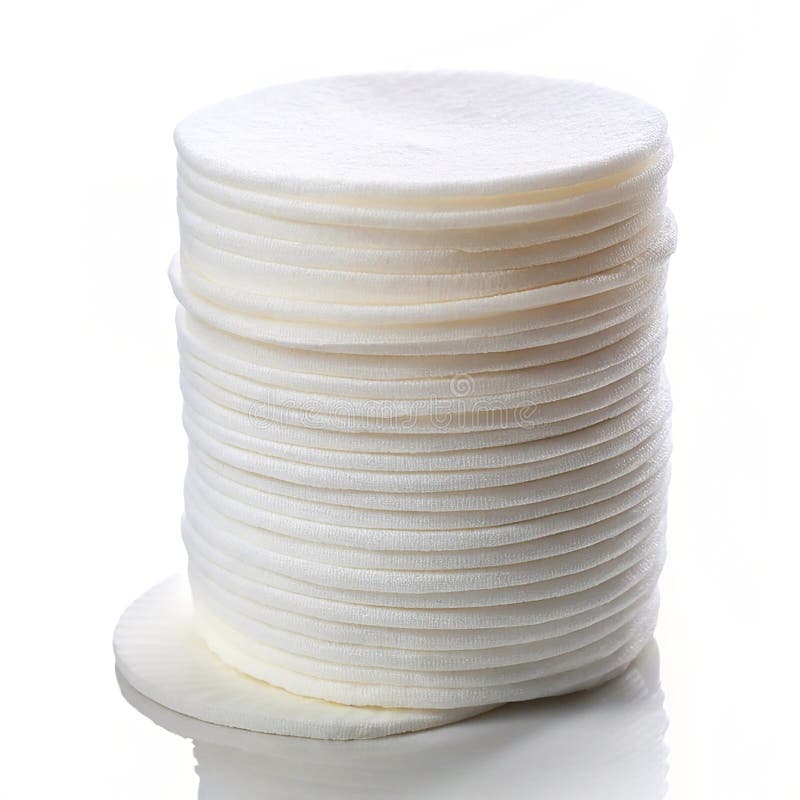 Cotton Pad Stack on White Background Stock Illustration - Illustration ...