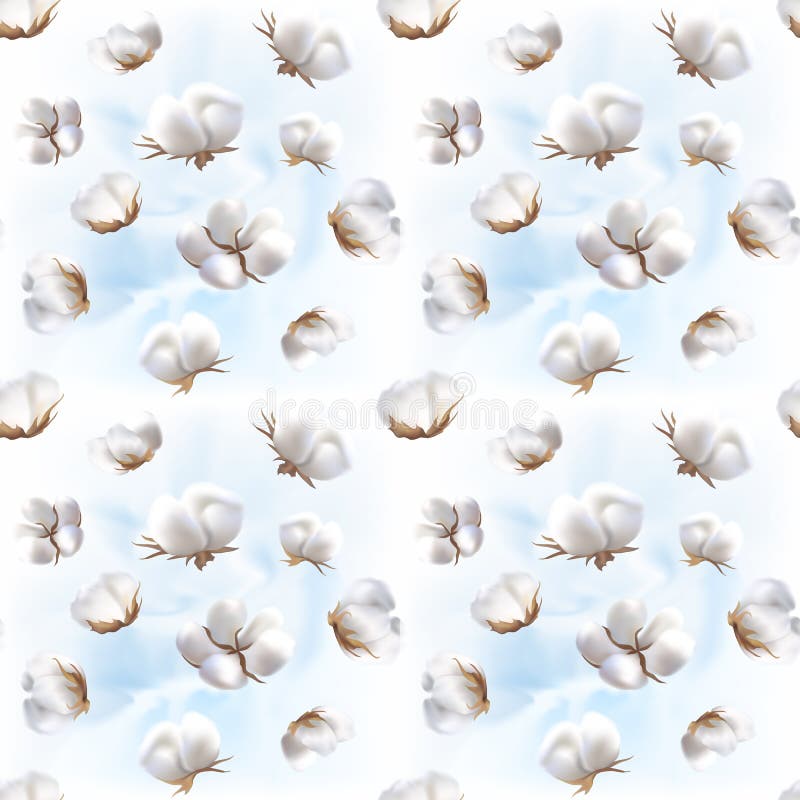 Cotton pattern stock vector. Illustration of decoration - 96407101