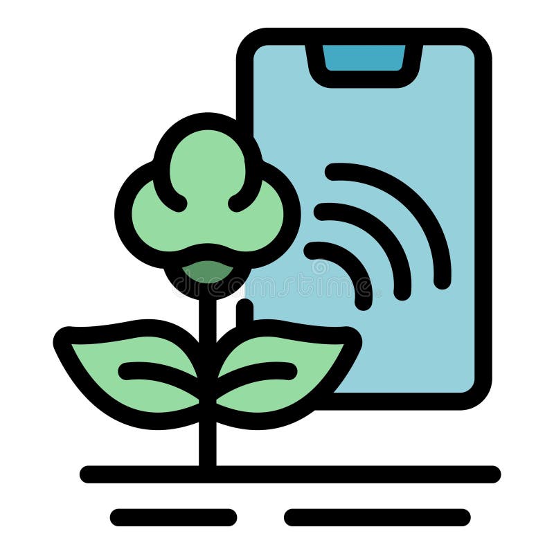 Cotton Plant Control Icon Vector Flat Stock Vector - Illustration of ...