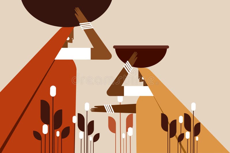 Women Plucking Fruits and Vegetables from the Farm Stock Vector ...