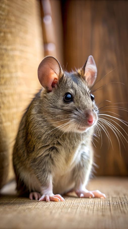 Cotton Rat mouse sits room stock illustration. Illustration of mouse ...
