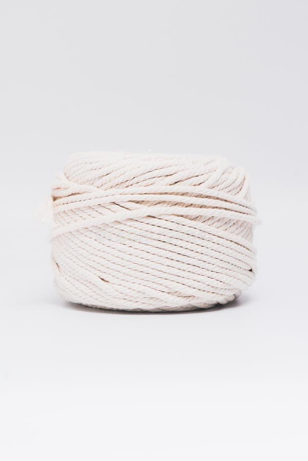 Cotton Ropes are Material for Macrame Weaving. Over the White ...