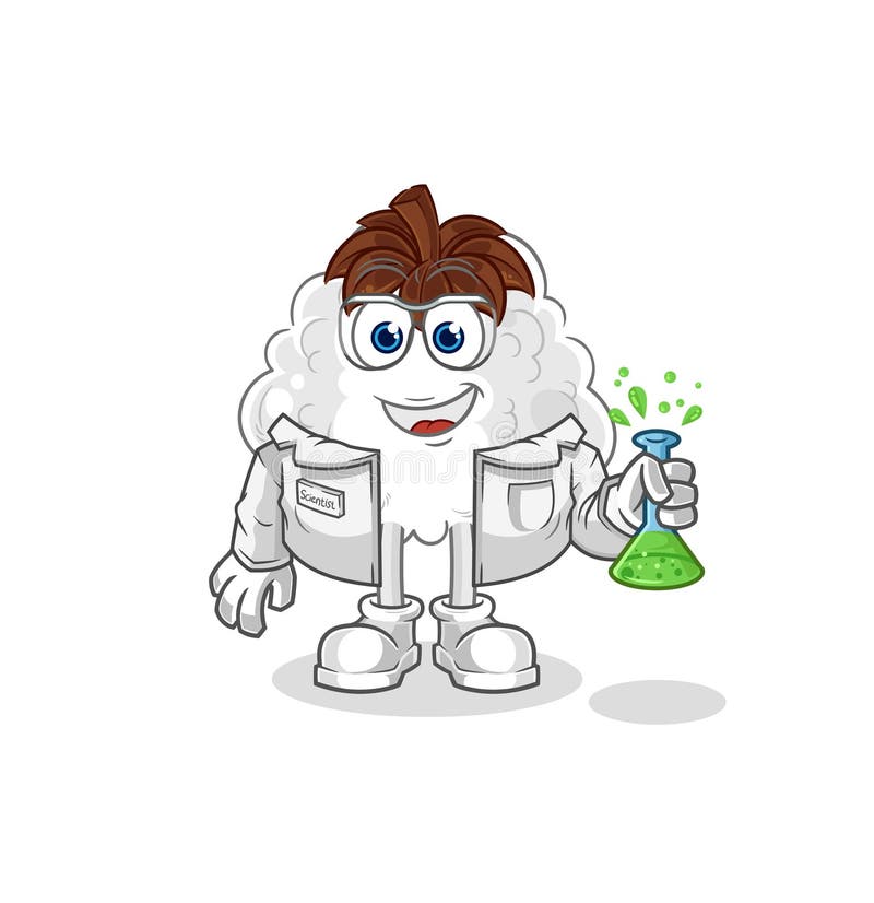 Cotton Scientist Character. Cartoon Mascot Vector Stock Vector ...