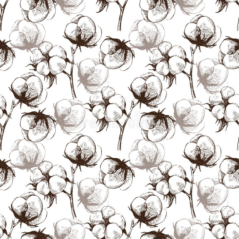 Hand-drawn Seamless Pattern Stock Vector - Illustration of graphic ...