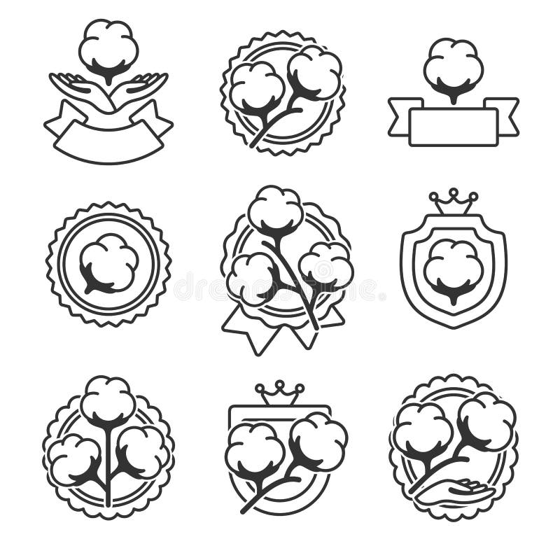 Cotton set. Vector stock vector. Illustration of label - 40836665