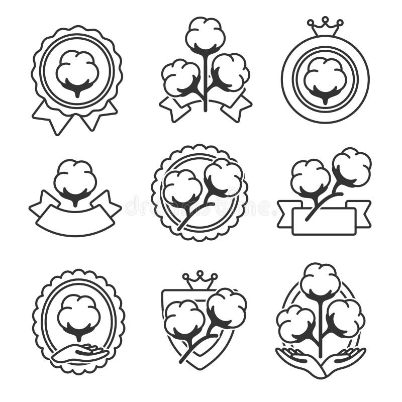 Cotton set. Vector stock vector. Illustration of label - 40836665