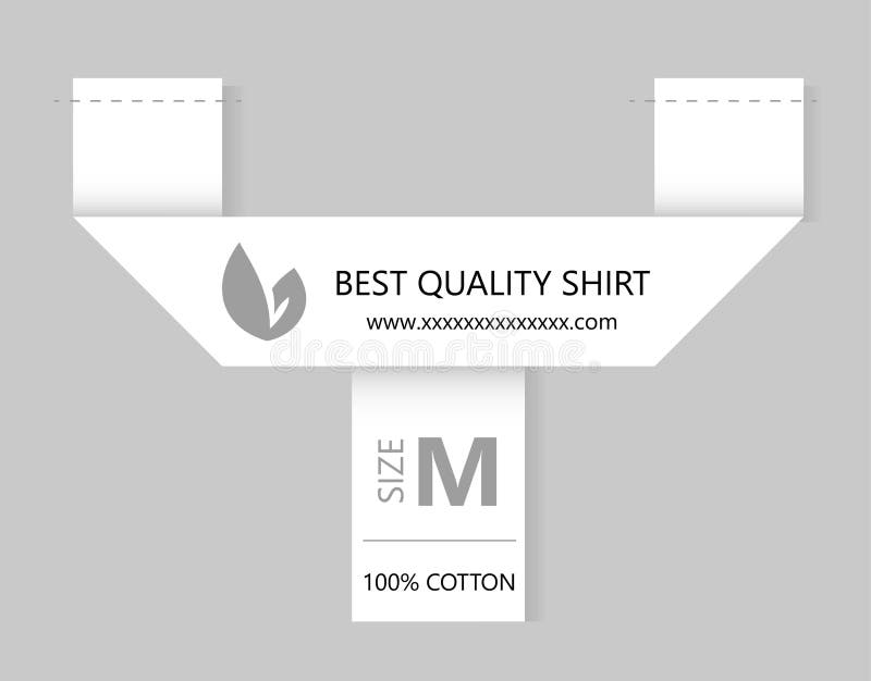 Cotton Shirt Label Design Template Stock Vector - Illustration of ...