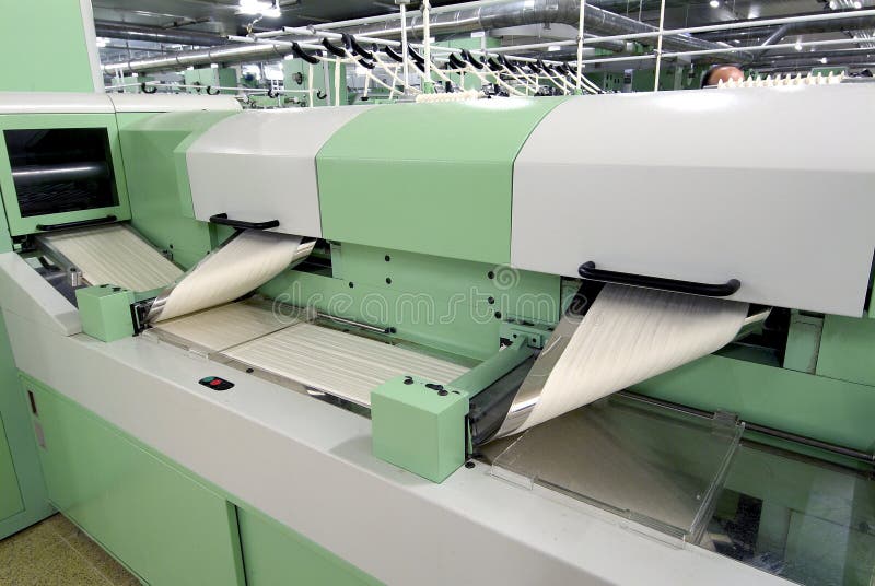 Factory Cotton Spinning Machine Stock Photo - Image of technology ...