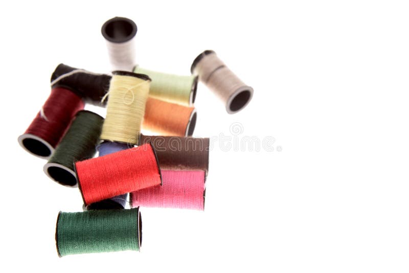 Cotton spools stock image. Image of white, thread, sewing - 4903553