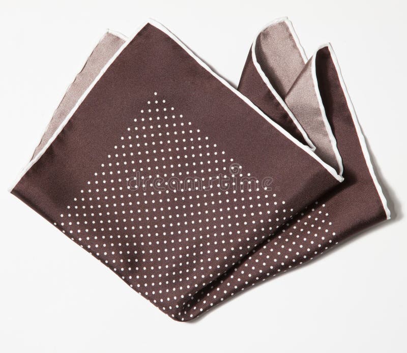 Cotton Squared Brown Handkerchief Stock Image - Image of cold, clean ...