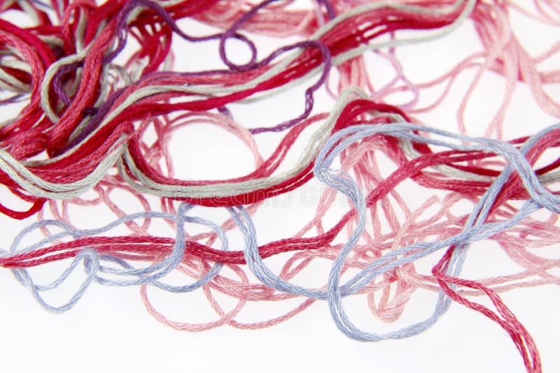 Cotton strands stock image. Image of pink, messy, string - 37218845