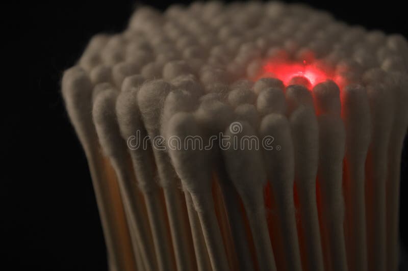 Cotton Swabs Glowing from within Stock Image - Image of collection ...