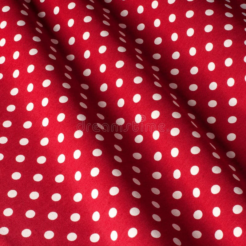 Cotton Textile Background, Red Polka Dot Fabric. Cotton Provence ...