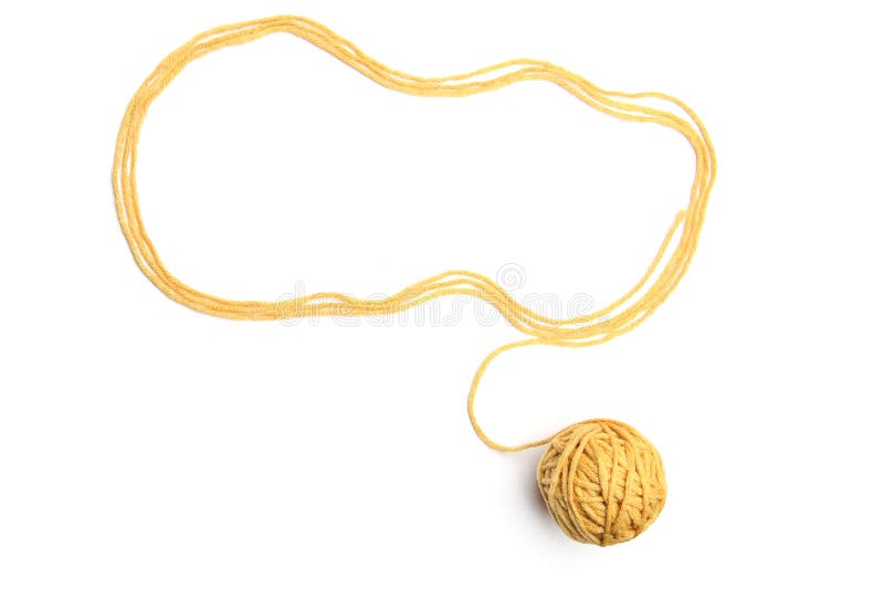 Cloud Made of Blue Thread and Thread Ball Isolated on White Background ...