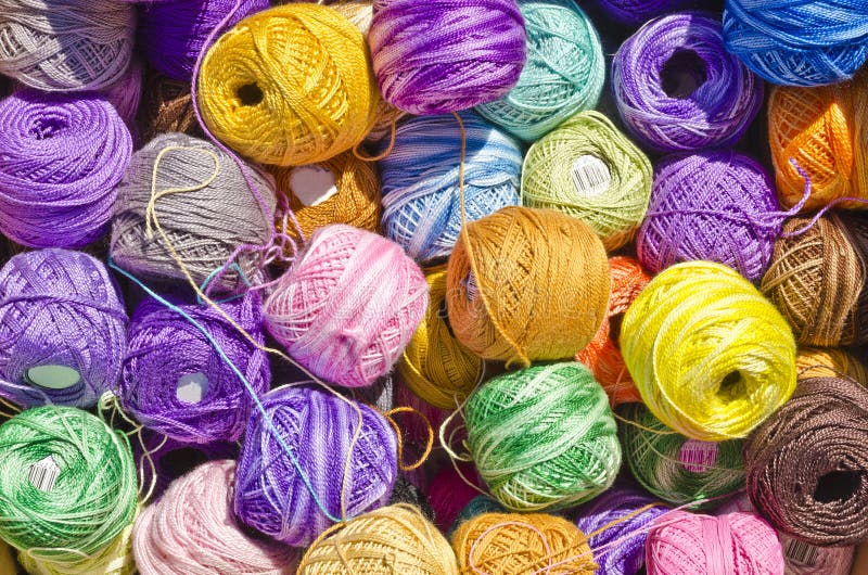 Cotton Thread Balls stock image. Image of crocheting - 31671147