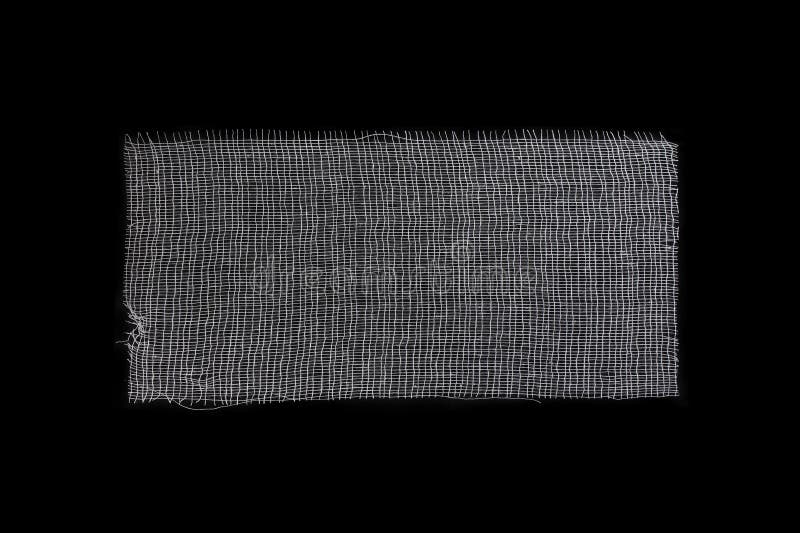 Cotton Thread Bandage Rectangle on Black Background, Close Up ...