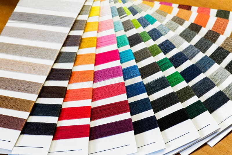 Cotton Thread Color Samples Fanned Out Stock Image - Image of pigments ...