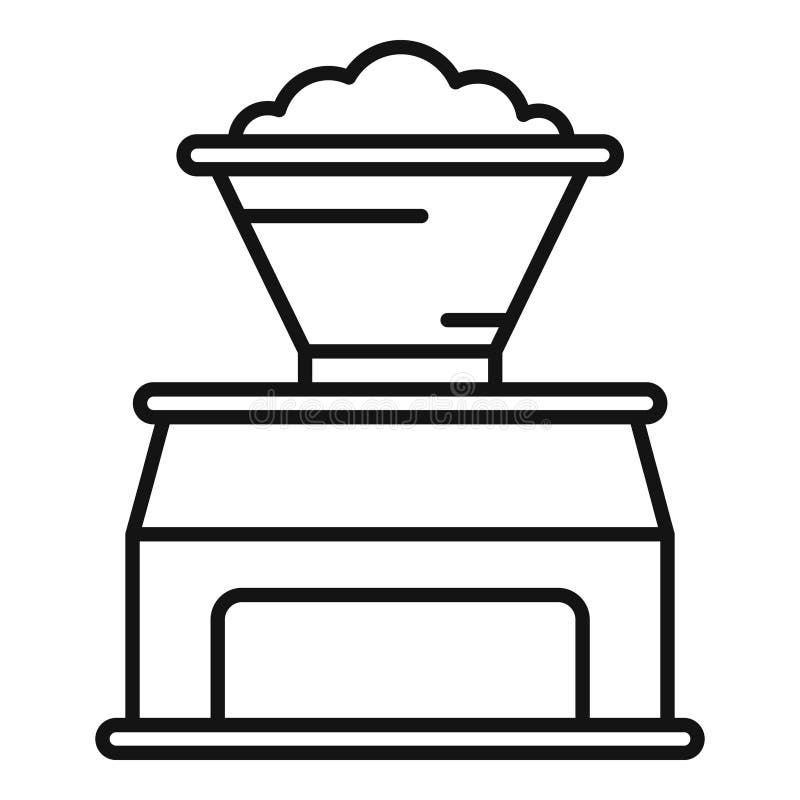 Cotton Thread Production Icon Outline Vector. Factory Machine Stock ...