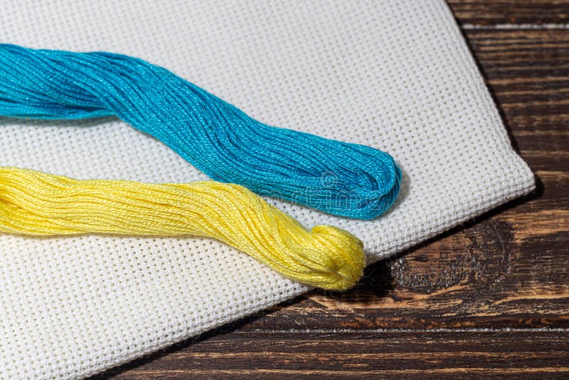 Cotton Threads for Sewing. Multicolored Palette, Handmade Process Stock ...