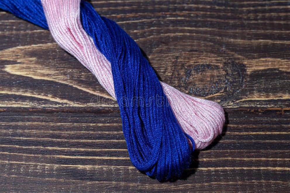 Cotton Threads for Sewing. Multicolored Palette, Handmade Process Stock ...