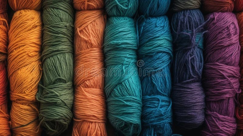 The Cotton Threads for Yarn of Different Colors As a Background Stock ...