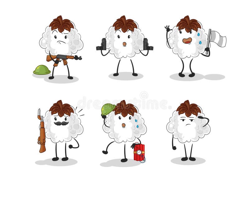 Cotton Troops Character. Cartoon Mascot Vector Stock Vector ...