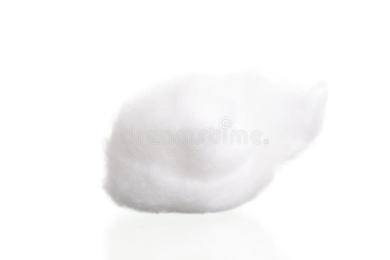 Cotton Wool Isolate on White Background Stock Image - Image of material ...