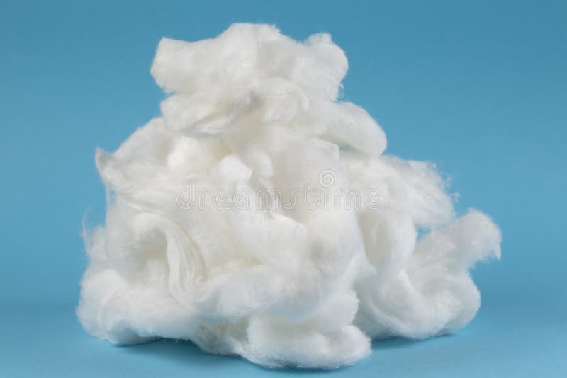 Cotton Wool Isolated on Blue Stock Photo - Image of care, macro: 252116850