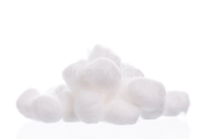 Cotton Wool Isolated on White Stock Photo - Image of health, cotton ...