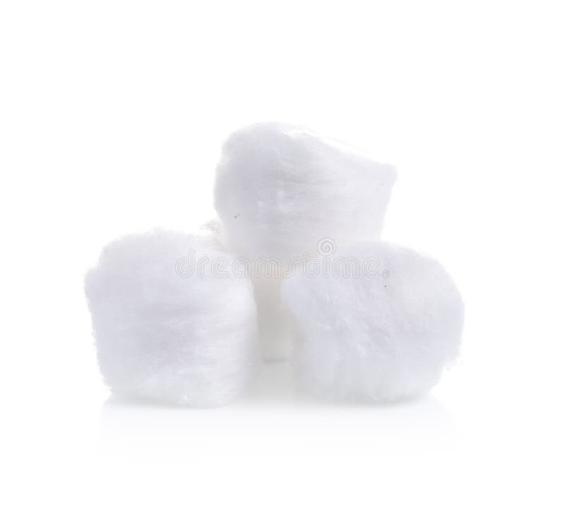 Cotton Wool on a White Background Stock Image - Image of close, hygiene ...