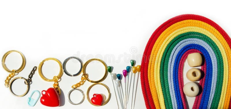 Cotton Yarn. Bright Rainbow Palette of Multi-colored Cotton Threads ...