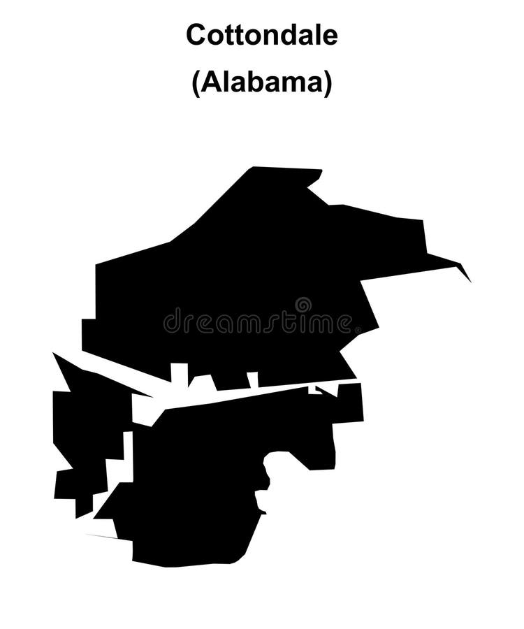 Cottondale outline map stock illustration. Illustration of cottondale ...