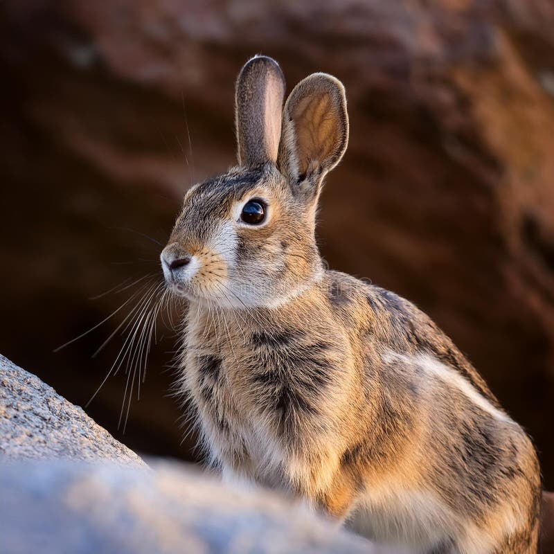 Cottontail Rabbit Digging, AI Generated Stock Illustration ...