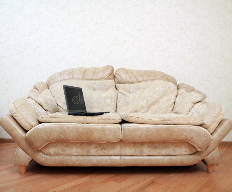 Couch stock photo. Image of couch, computer, wireless - 11852340