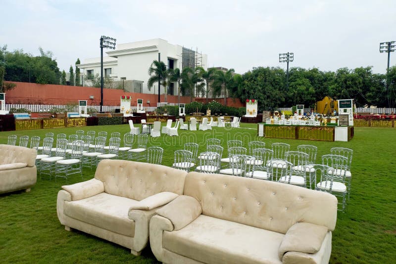 Couch and Chair Arrangement in Open Space Stock Photo - Image of couch ...