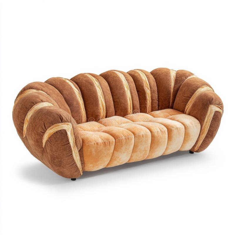 A Couch that is Made Out of Bread and Has a Brown Color, AI Stock Photo ...