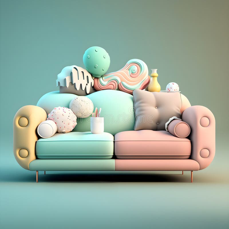 A Couch Piled High with Items Stock Image - Image of mess, disorganized ...
