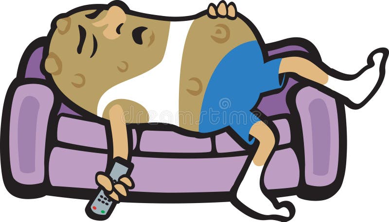 Couch potato stock illustration. Illustration of slob - 5839113