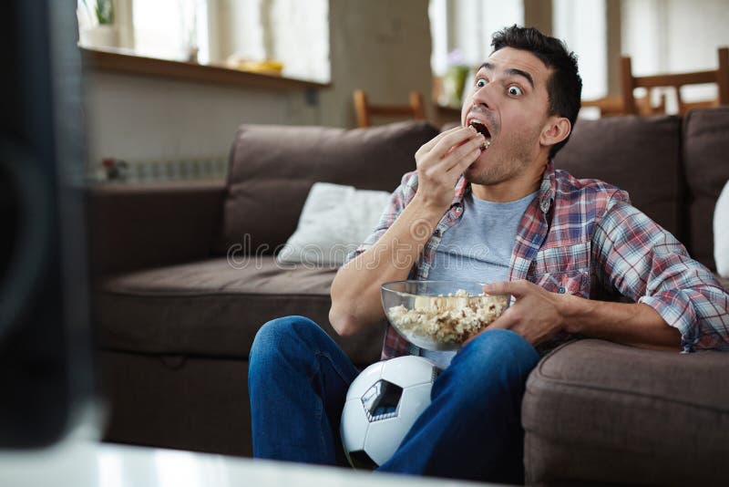 Couch potato stock photo. Image of food, television, entertainment ...