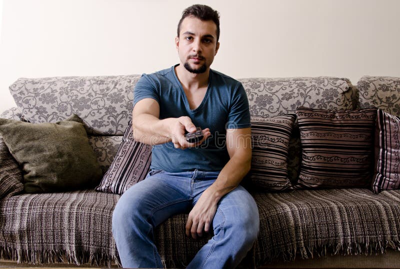The couch potato stock photo. Image of knob, beard, couch - 38520234
