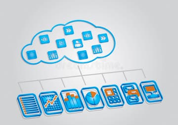 Coud Computing Illustration Stock Vector - Illustration of info ...