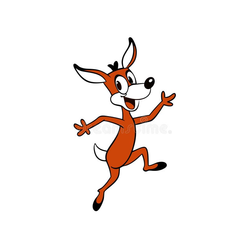 Coues Deer Dancing Icon Vector Stock Vector - Illustration of coues ...
