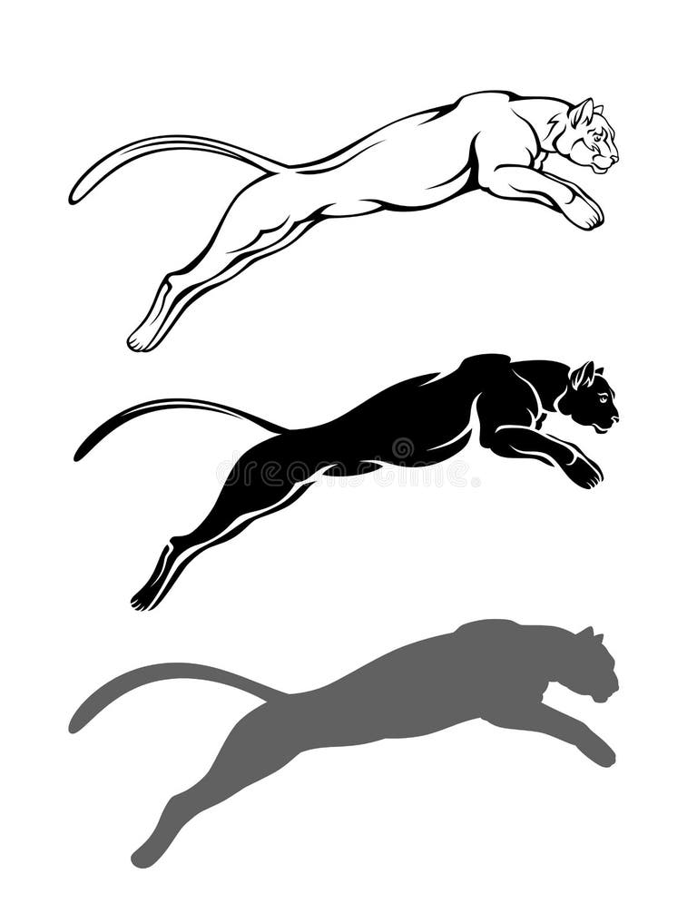 Panther Outline Stock Illustrations – 2,604 Panther Outline Stock ...