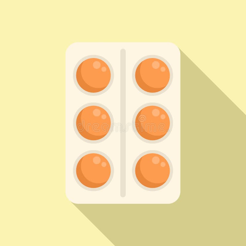 Cough Drops Blister Icon Flat Vector. Sore Remedy Stock Vector ...