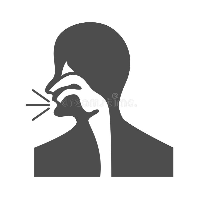 Cough icon design template stock vector. Illustration of respiratory ...
