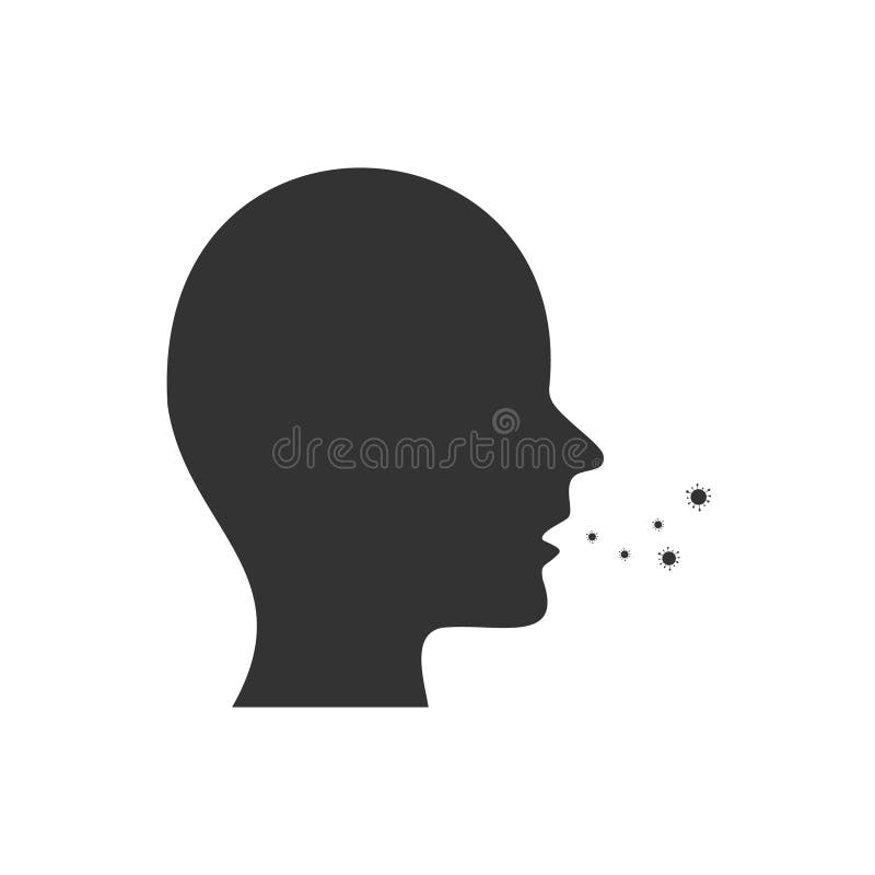 Cough Icon in Simple Design. Vector Illustration. Covid 19 Stock ...