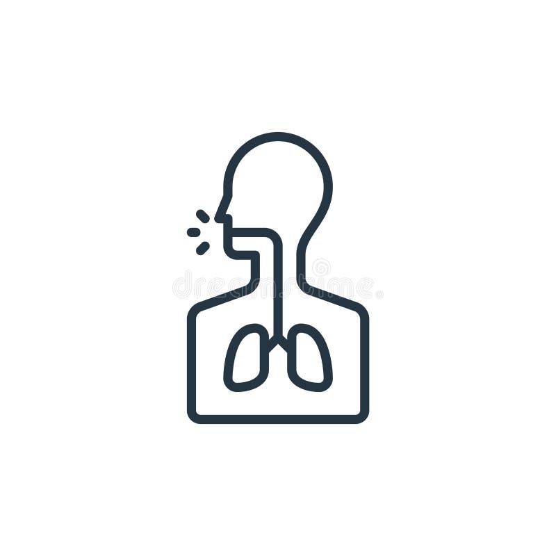 Cough Vector Icon. Cough Editable Stroke. Cough Linear Symbol For Use ...