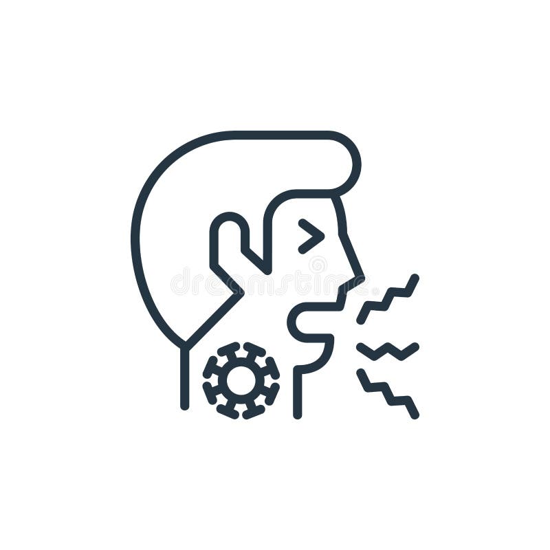 Cough Vector Icon. Cough Editable Stroke. Cough Linear Symbol for Use ...
